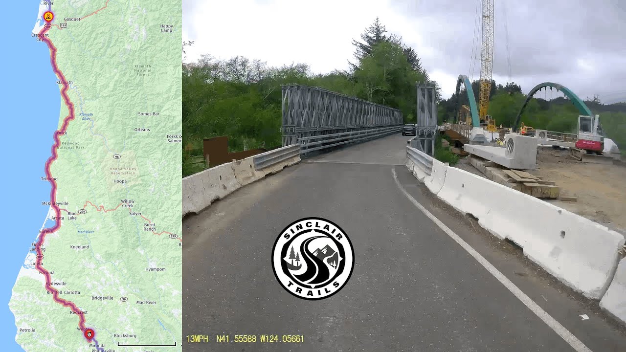 Meyers Flat to Crescent City, California motorhome travel timelapse ...