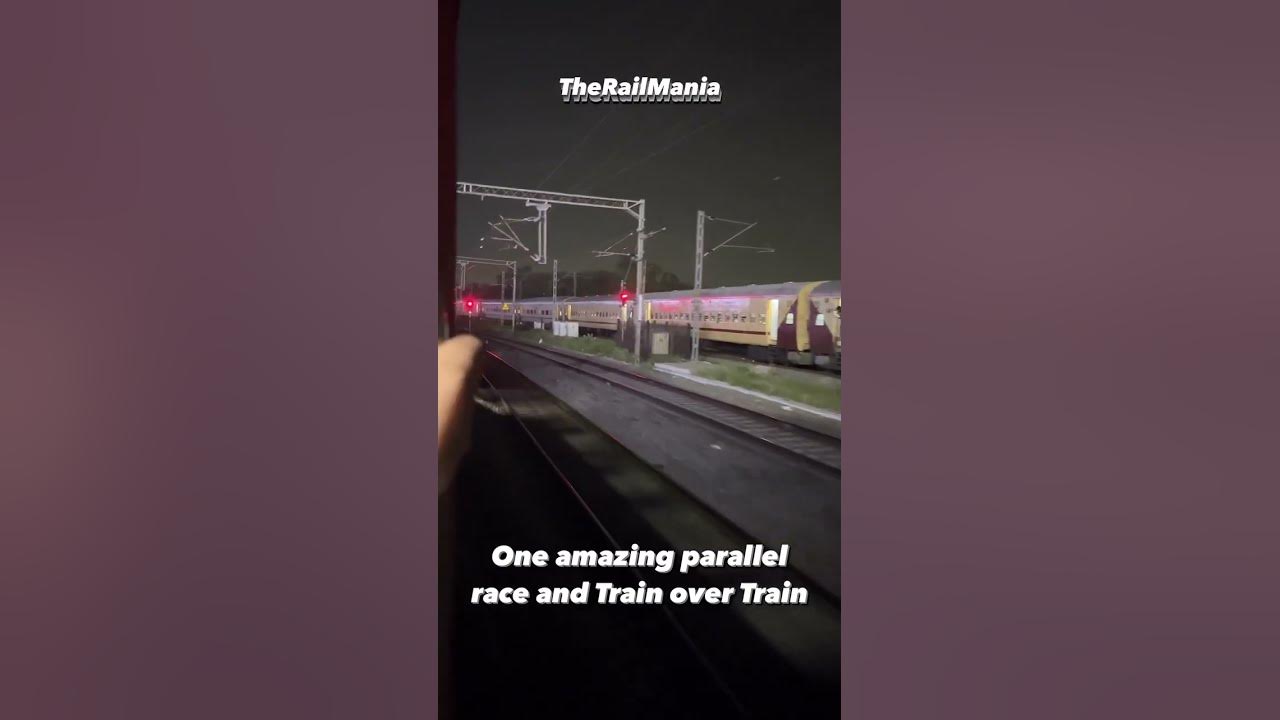 One amazing Parallel Train Race - YouTube
