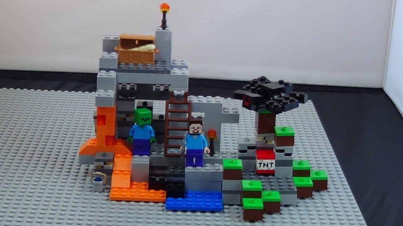 How To Build Lego Minecraft The Cave Set 21113 time lapse build - YouTube
