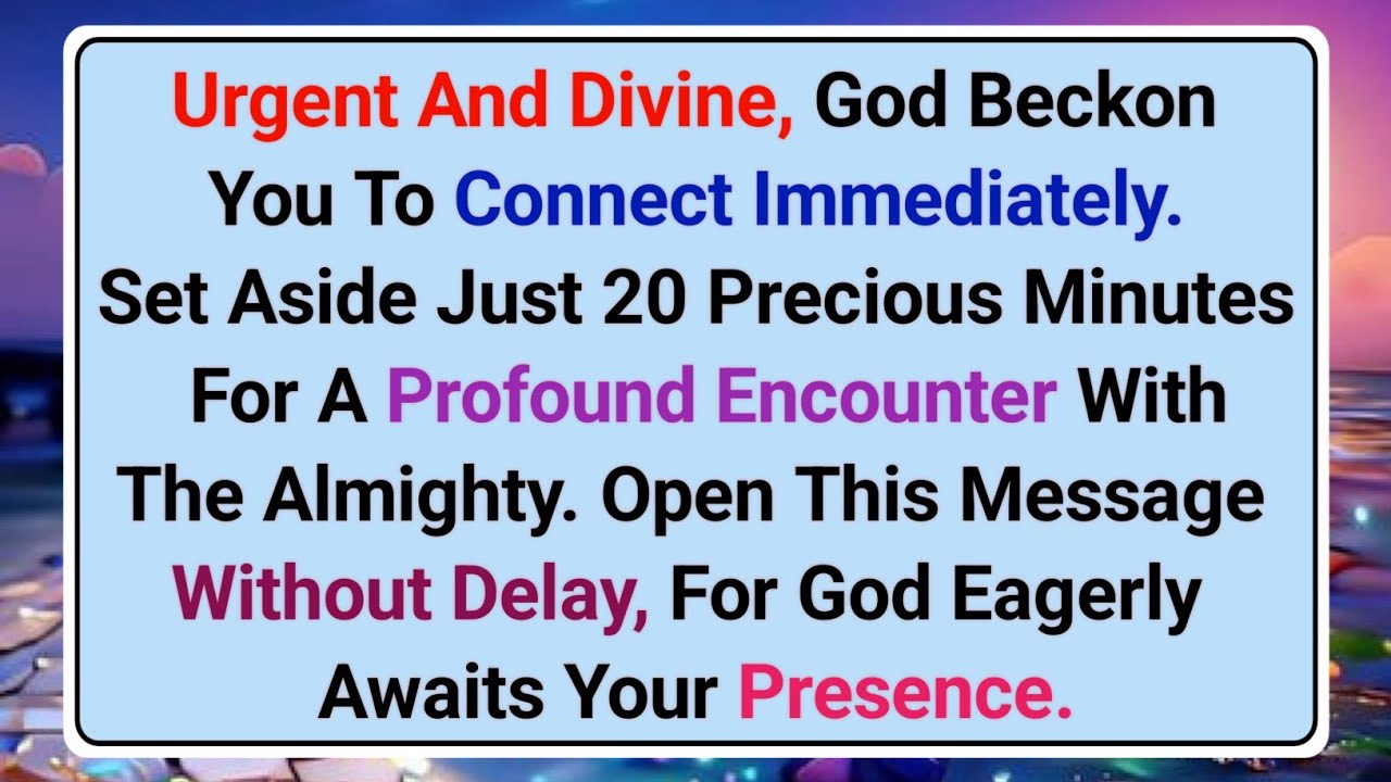 The heavens are beckoning. If you can spare 30 minutes, God is waiting ...