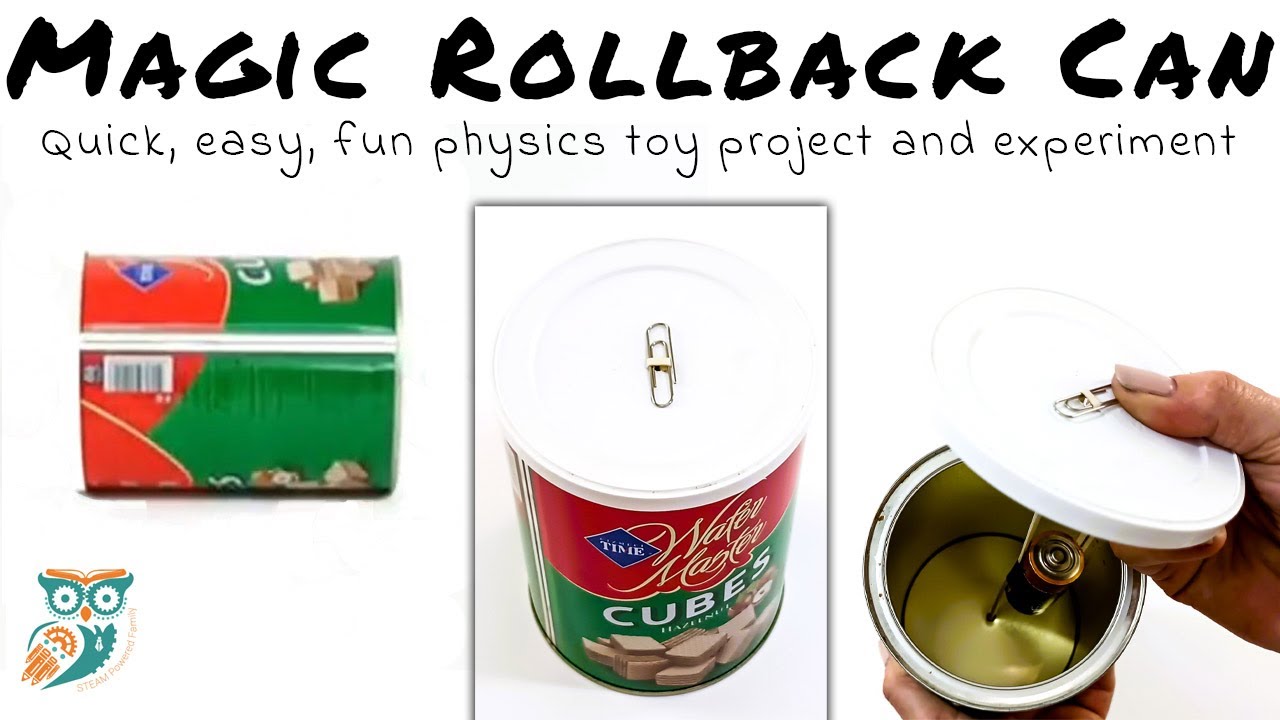 Magic Rollback Can DIY Toy and Physics Experiment - YouTube