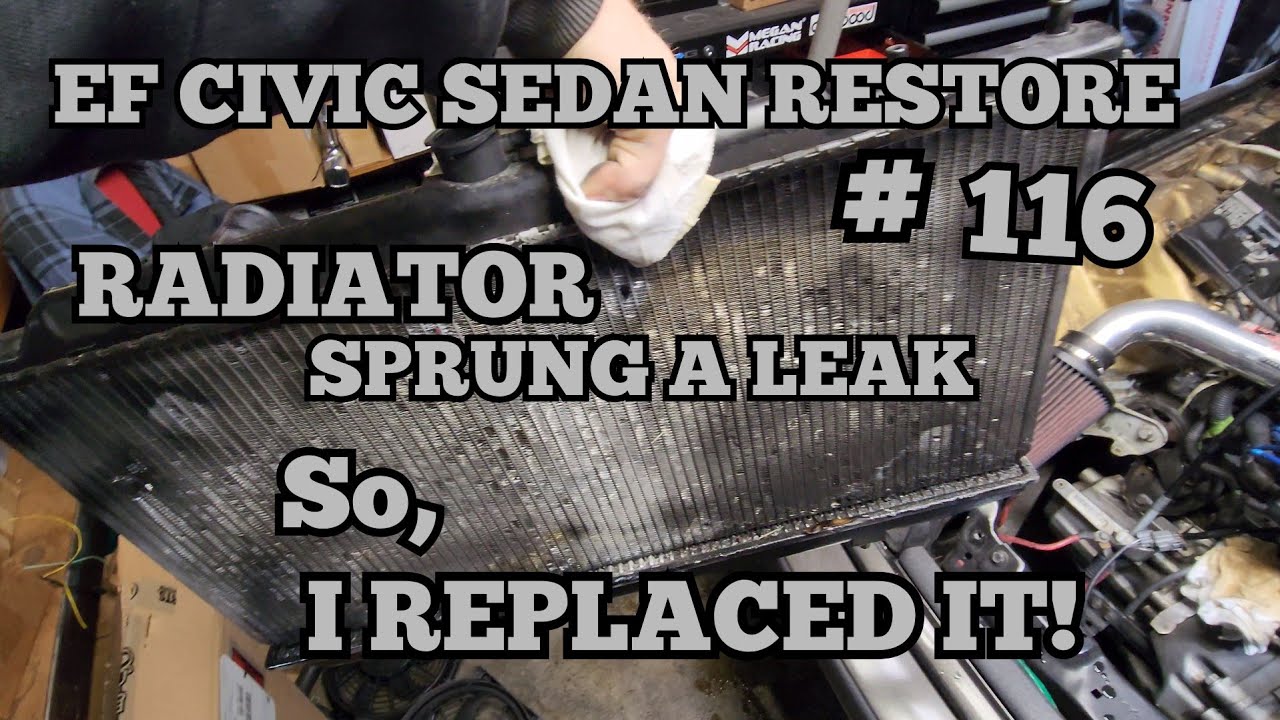 EF CIVIC SEDAN RESTORE #116 Radiator Replacement! - YouTube