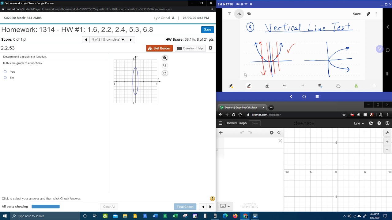 College Algebra - MyLab Math - HW#1: Question #9 - YouTube