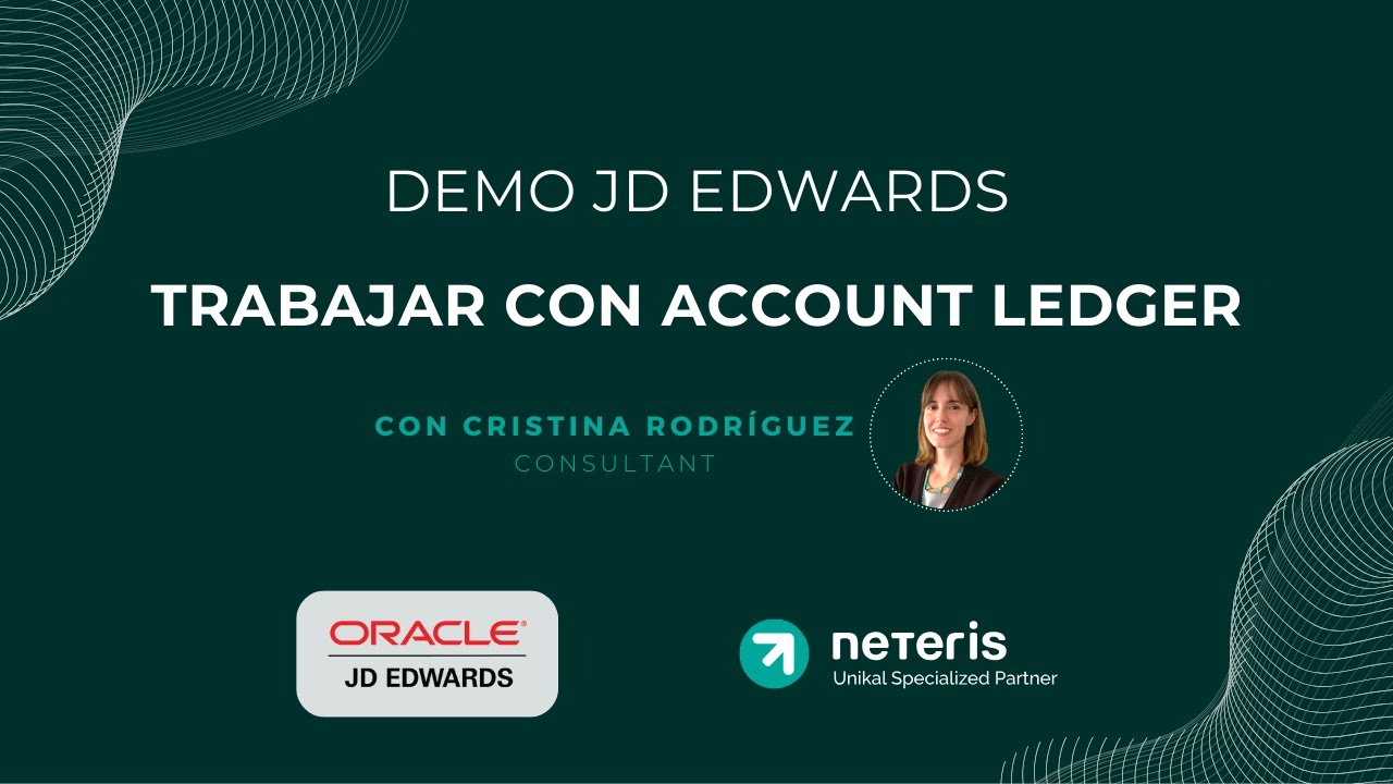Demo JD Edwards: Trabajar con Account Ledger - YouTube
