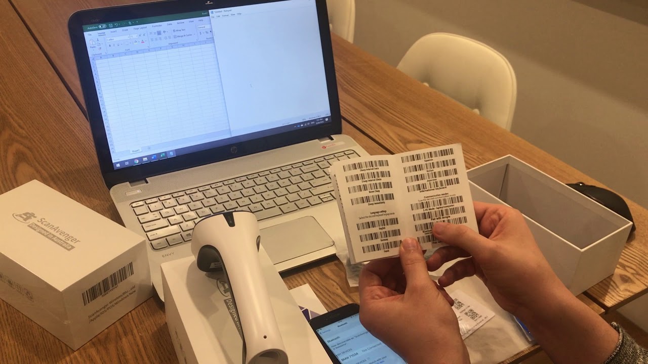 How to pair ScanAvenger barcode scanner with USB Wireless Dongle - YouTube