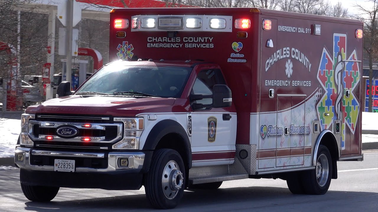 Charles County Emergency Services Autism Awareness Ambulance Responding ...