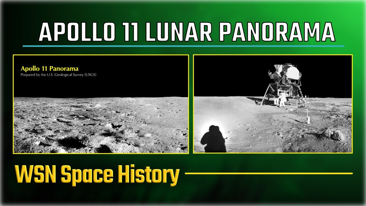 Apollo 11 Lunar Panorama by the U.S. Geological Survey - Historic Moon Vista from the First ...