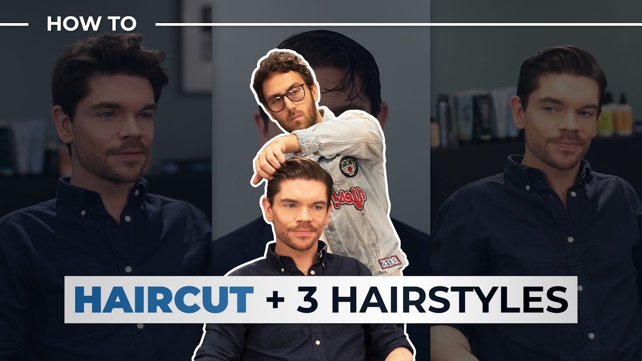 Men's Haircut + 3 Hairstyles To Try | Men's Hair 2019 - YouTube