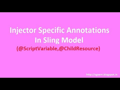 Injector Specific Annotations in Sling Models Part-1 - YouTube