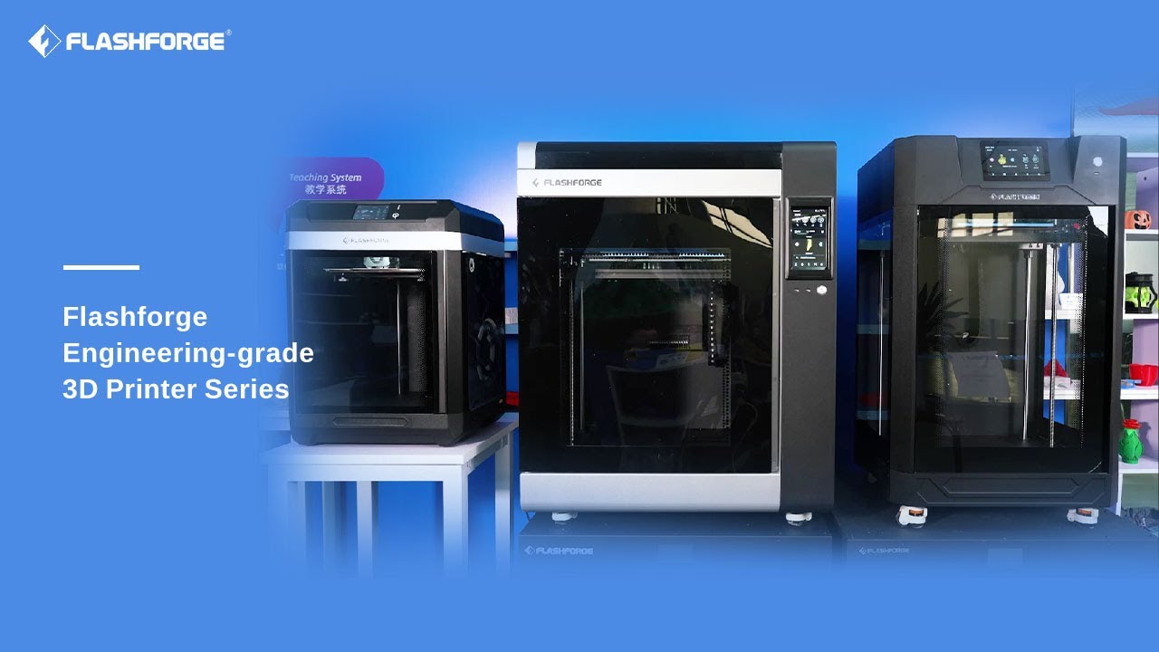 Flashforge Engineering-grade 3D Printer Series - YouTube