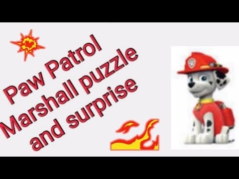Paw Patrol Marshall puzzle - YouTube
