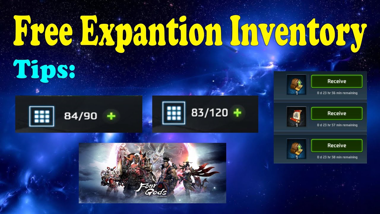 Free Expantion Inventory ticket in four gods - YouTube