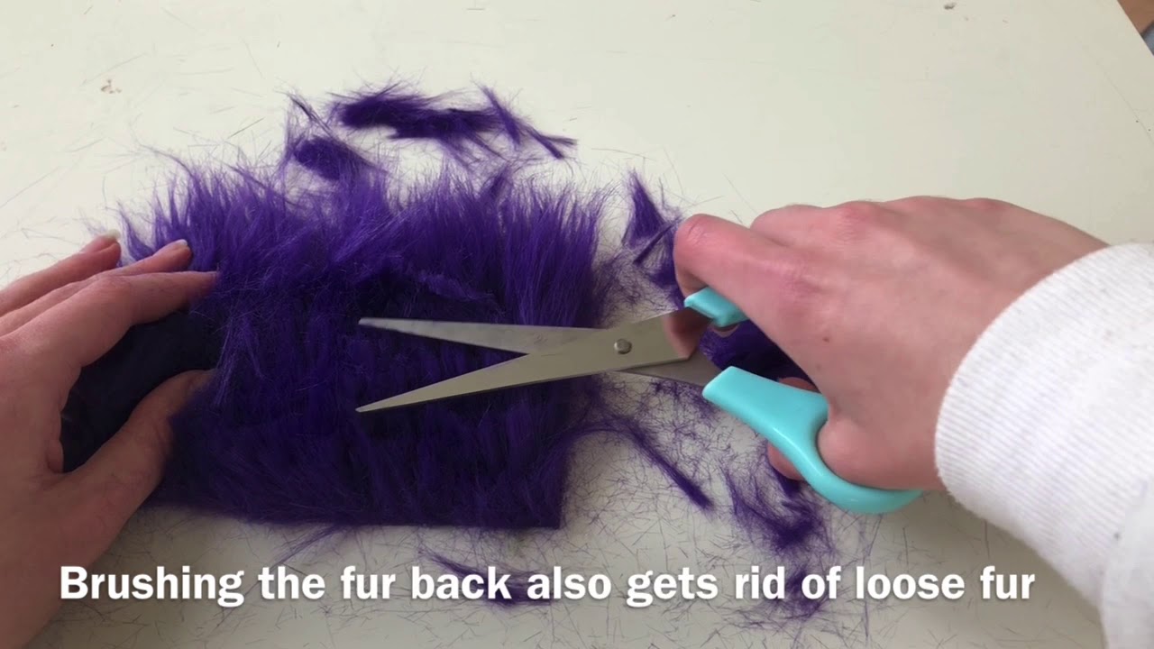 How to shave faux fur with scissors - YouTube