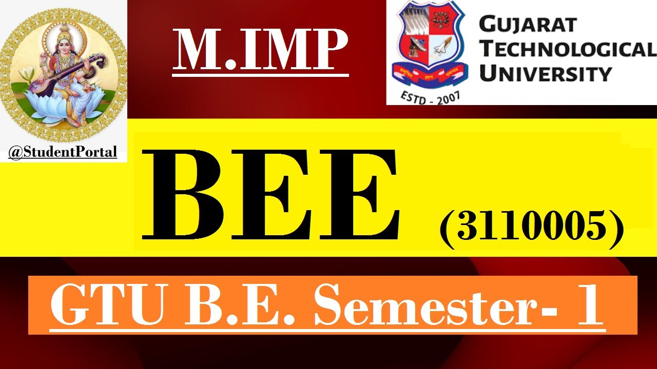 M IMP BEE Question | GTU BE 1st year | 3110005 - YouTube