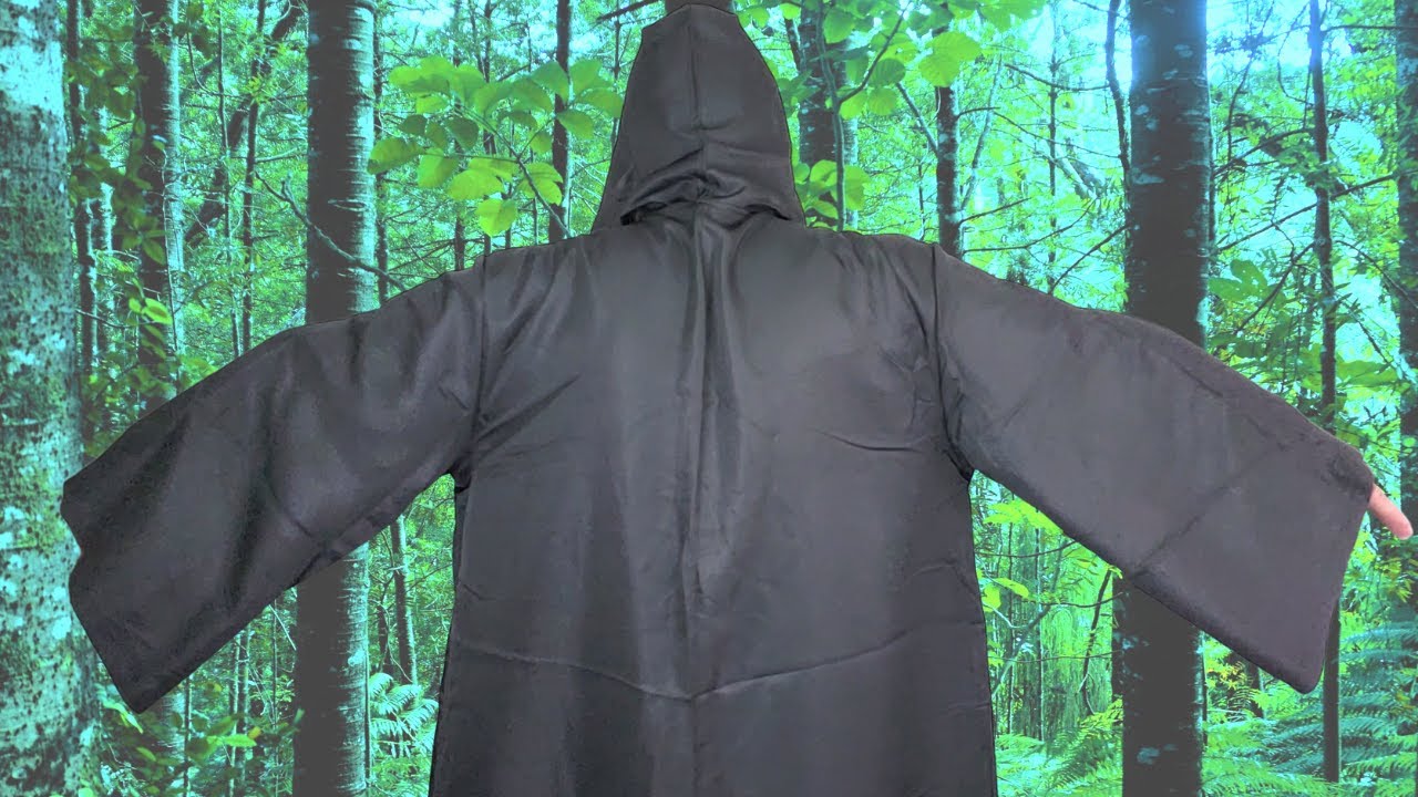 Cosplay Mens Cloak for Jedi Robe Costume Halloween Hooded - YouTube