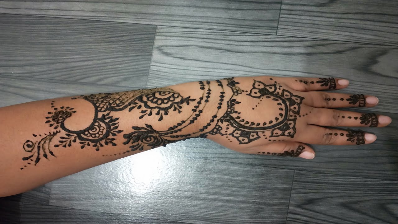 Simple Mehandi //Mylanchi//Henna Design - YouTube