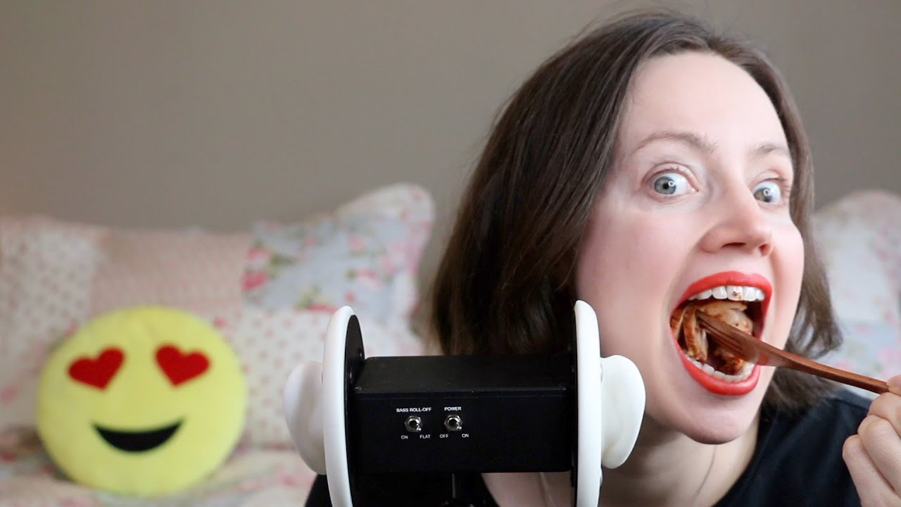 ASMR Eating Sounds Ear To Ear 3Dio Binaural | Chicken & Pickles ...