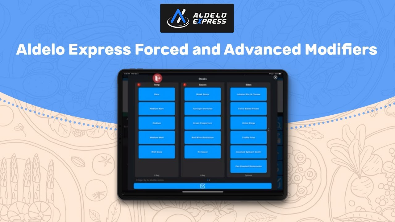 Aldelo Express Forced and Advanced Modifiers - YouTube