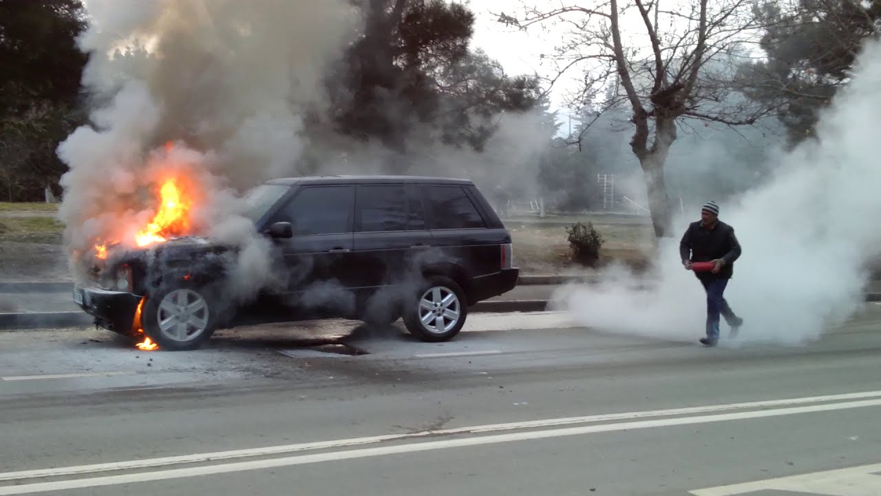 Range Rover is burning - YouTube