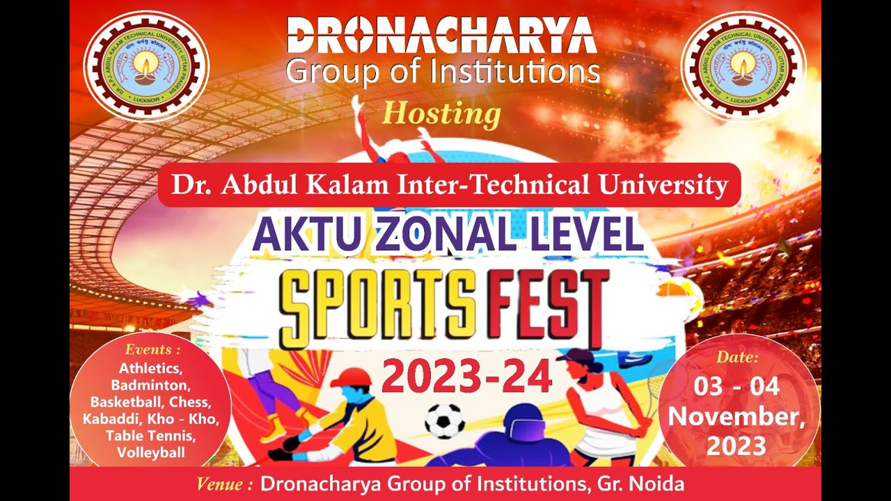 AKTU Zonal Level Sports Fest 2023- 2024 || Dronacharya Group of ...