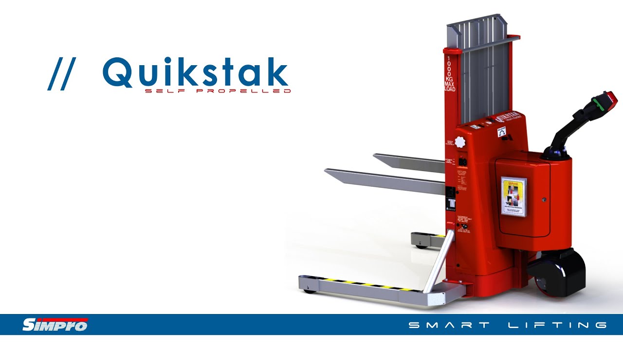 Quikstak® "smart-stacker" from Simpro - Self-Propelled Option - YouTube