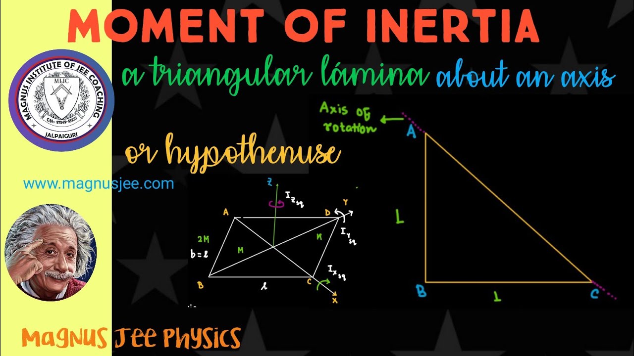 Moment of Inertia of a triangular lamina about its hypotenuse - YouTube