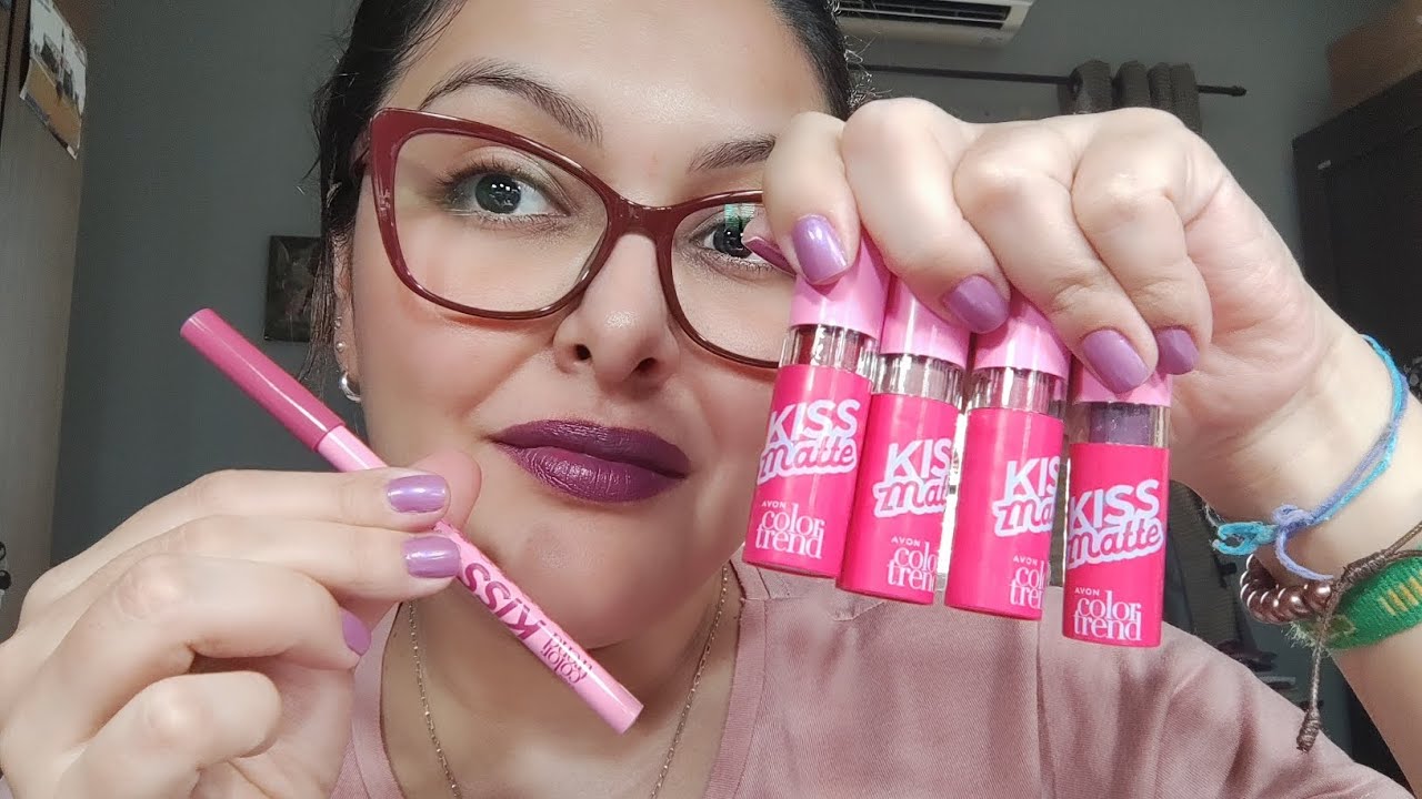 Testando Lançamentos Batons Matte kiss Color Trend Avon 🩷🩷🩷 - YouTube