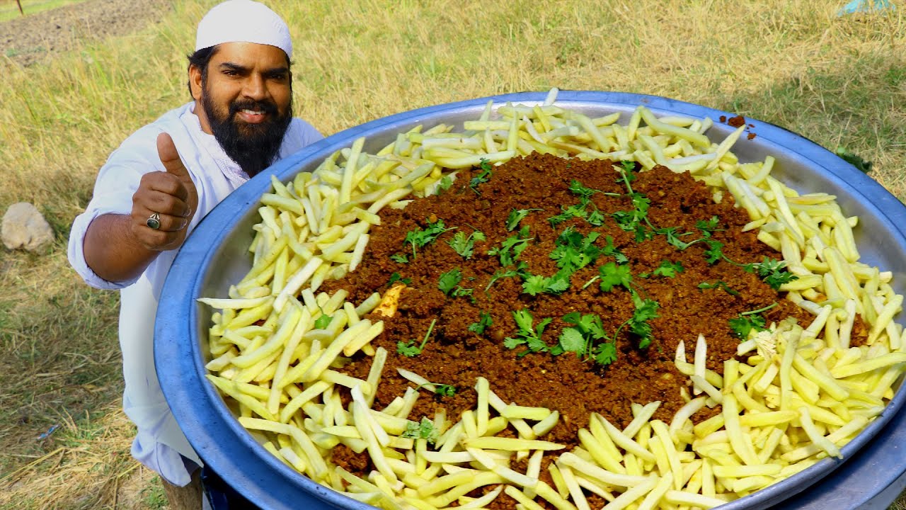 Mutton kheema on Frenchfries || French fries with mutton kheema ...