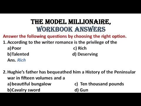 the model millionaire class 9 workbook answers of treasure chest ...