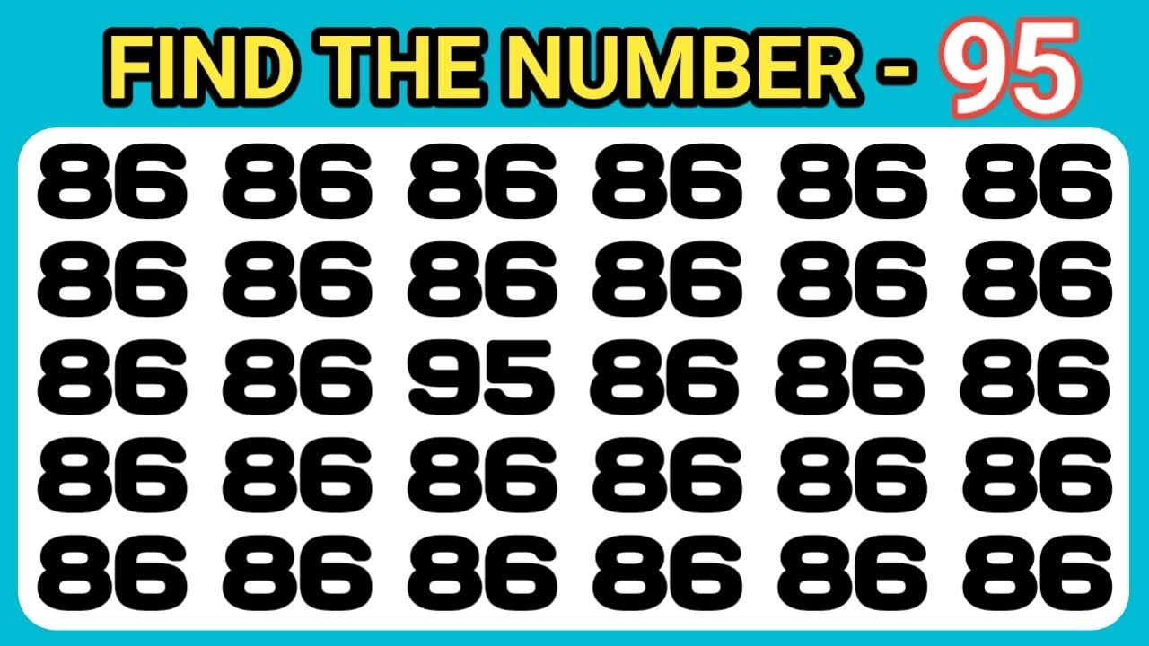 NO ONE CAN FIND NO 95 | FIND THE ODD ONE OUT | OBSERVATION SKILLS ...