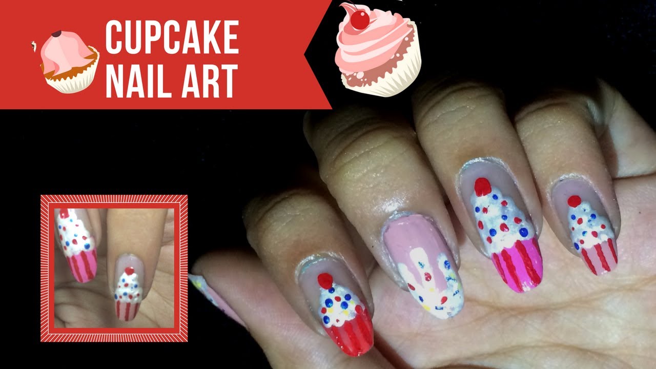 Cupcake Nail Art - YouTube