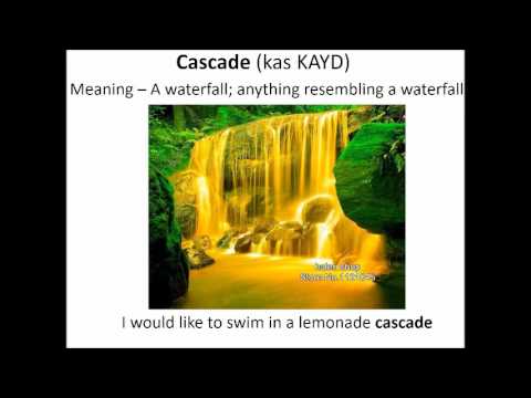Learn English Vocabulary |Cascade|Noun|Verb| Ducksoup - YouTube