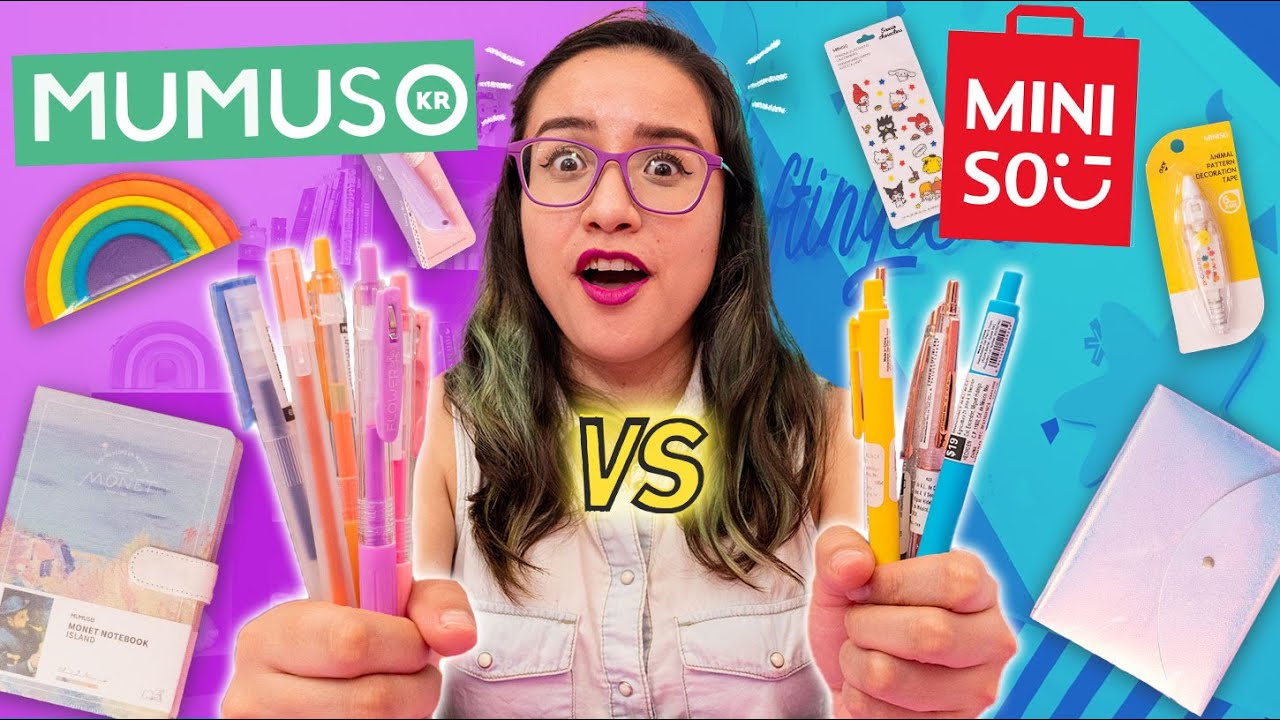 MINISO vs MUMUSO 🧐 ¿CUAL ES MEJOR? *Batalla Épica de papelería bonita ...