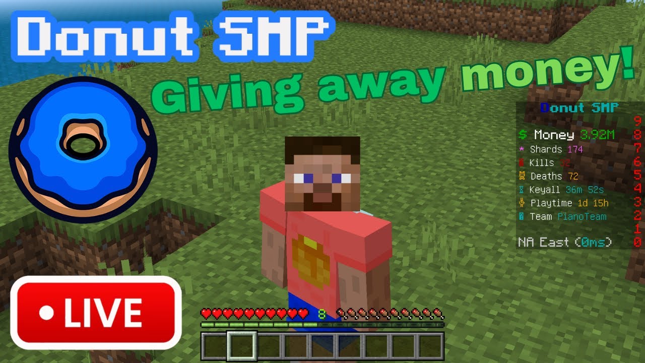 Giving Away MONEY on Donut SMP $$$ - YouTube