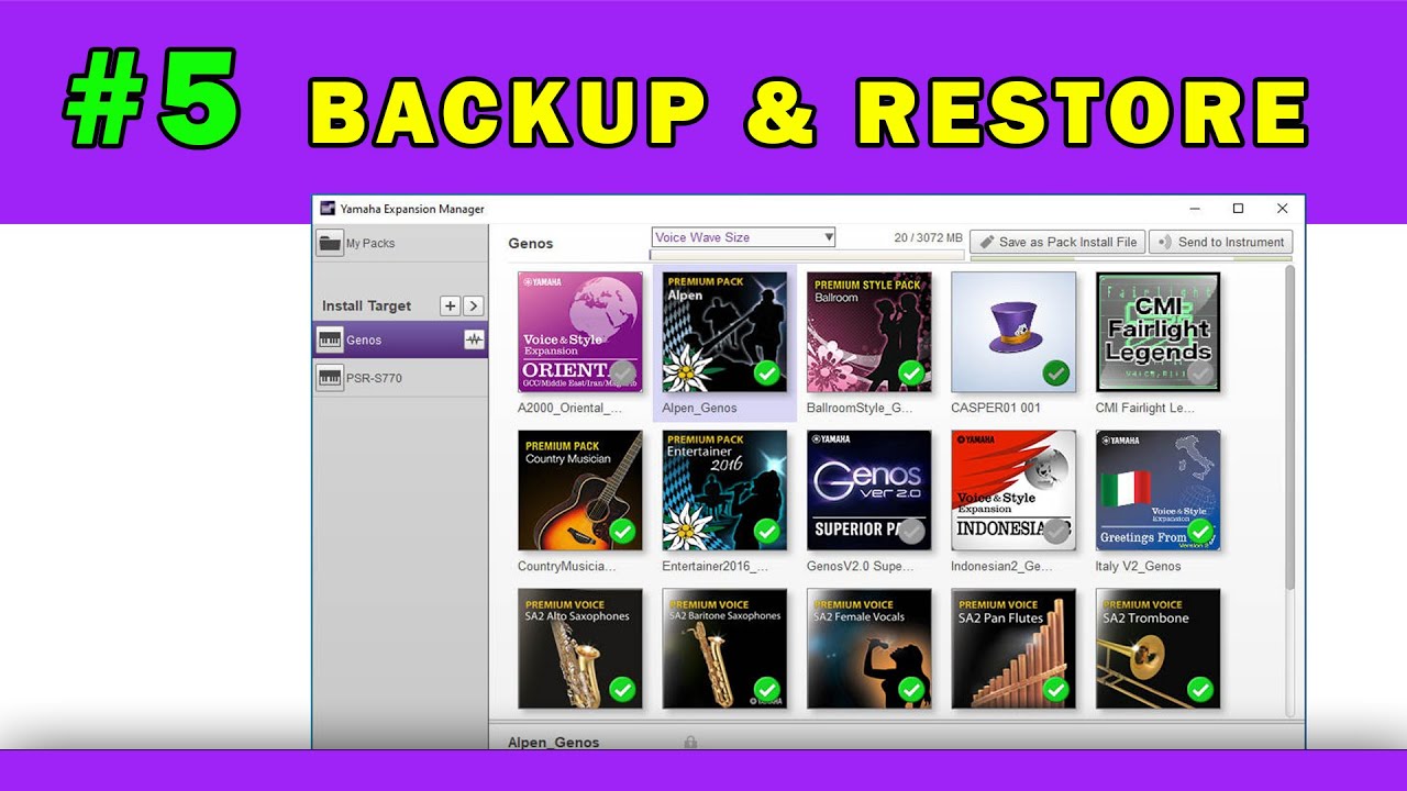 Yamaha Expansion Manager #5 - Backup and Restore in YEM - YouTube