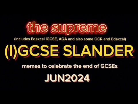 the supreme (I)GCSE slander - YouTube