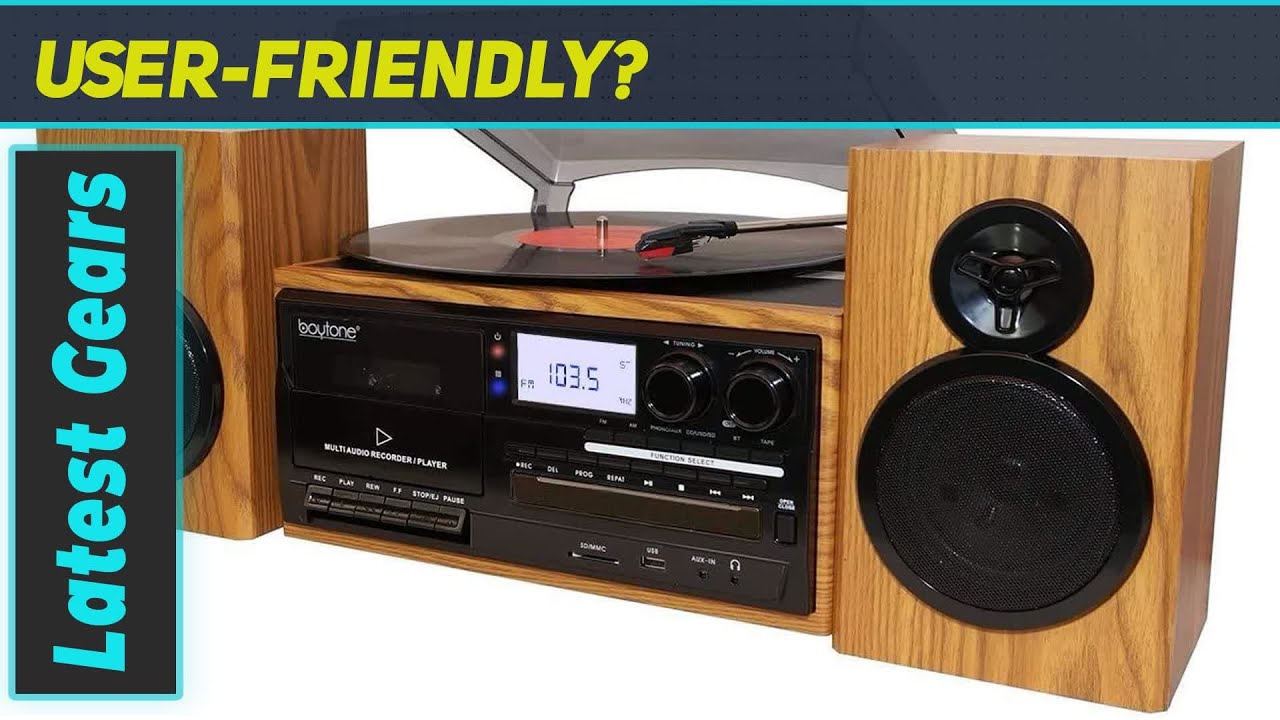 Modern Turntable with Bluetooth: Boytone BT-28SPW Review - YouTube