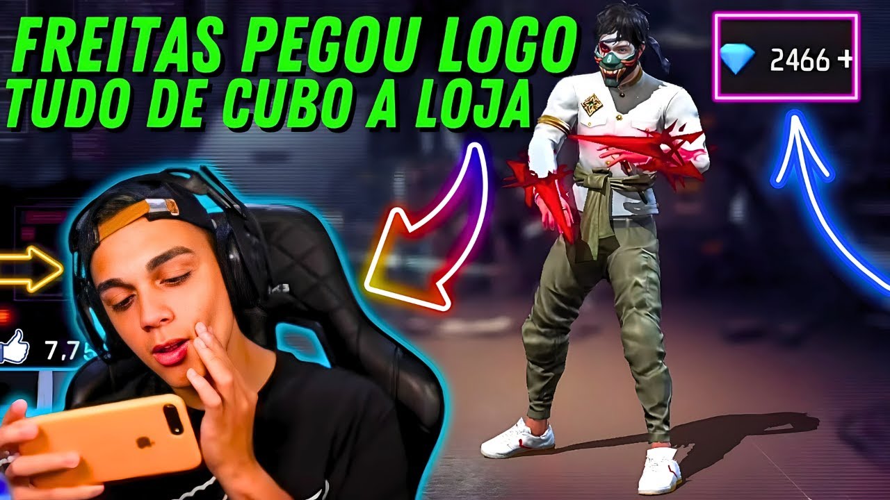 FREITAS ZEROU OS DIAMANTES DA SUA CONTA PRA PEGAR AS MELHORES SKINS QUE ...