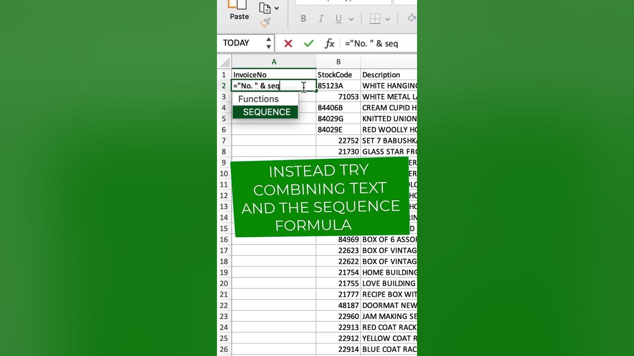Geek Out with Excel: Discovering the Magic of Sequence! #excelshorts #exceltip #exceltutorial ...