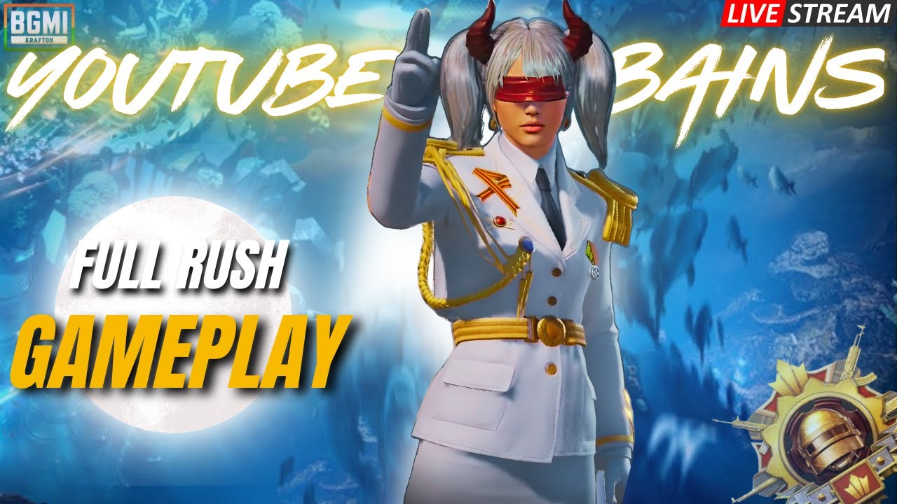 🔴BGMI LIVE WITH YOUTUBEBAINS FULL BRUTAL RUSH GAMEPLAY | - YouTube