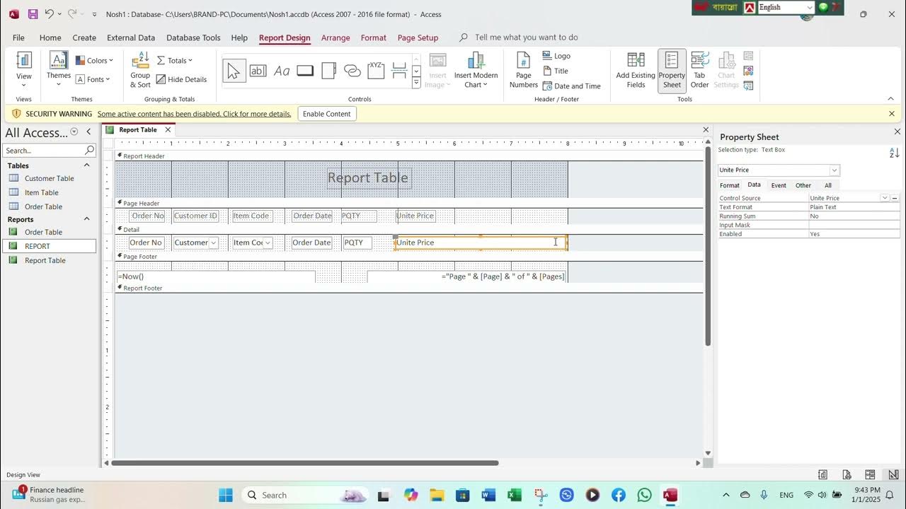 MS Access report - YouTube
