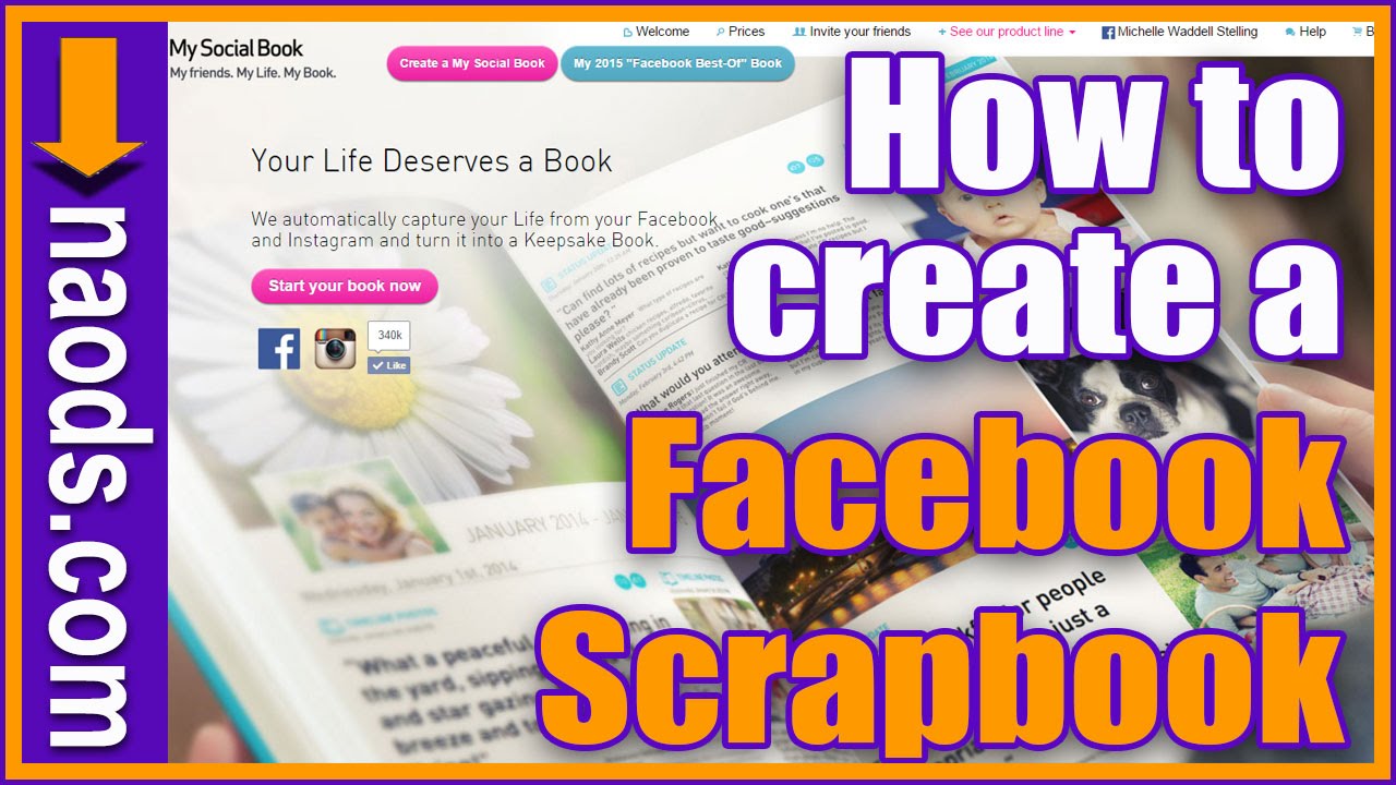 How to create a book with your Facebook or Instagram Photos - YouTube