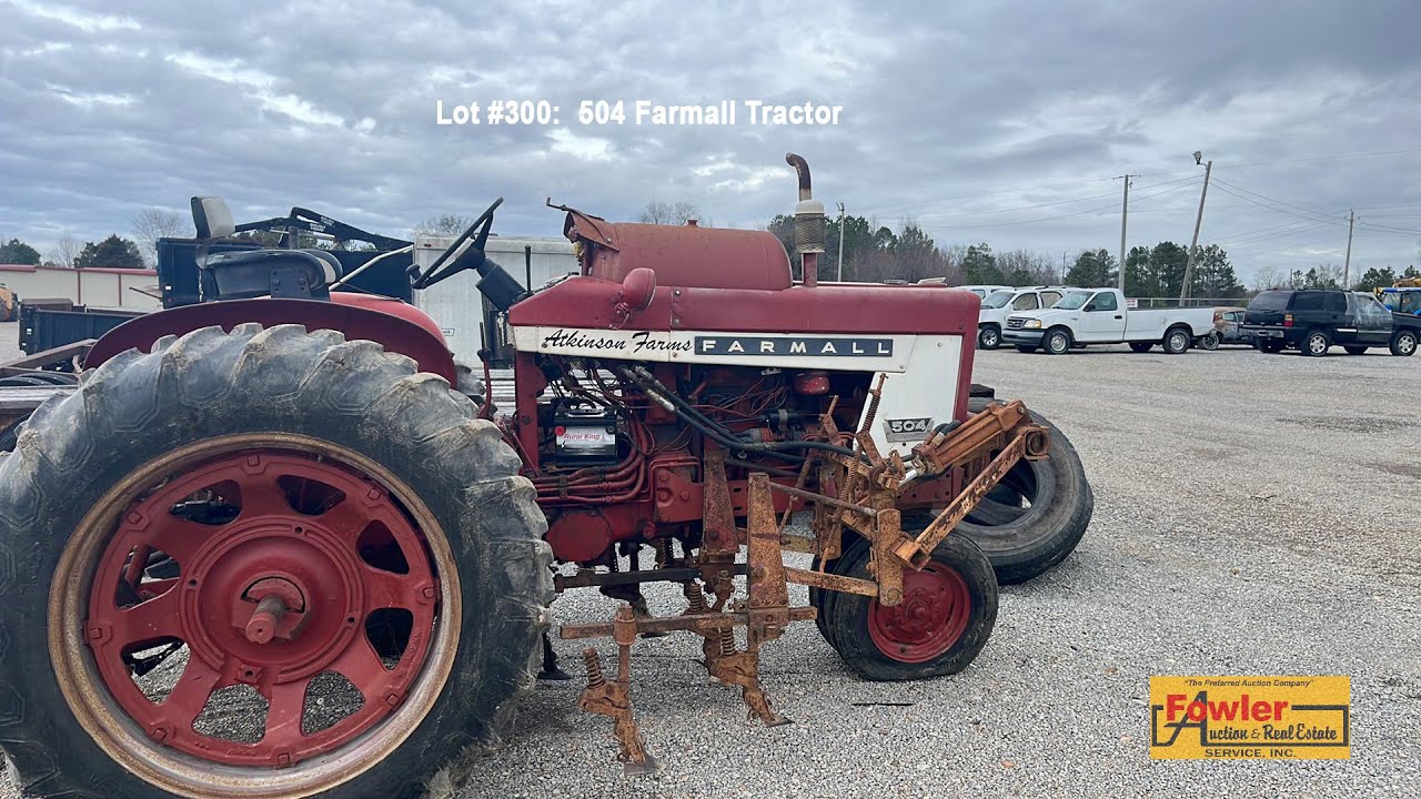 504 Farmall Tractor to be auctioned by Fowler Auction - YouTube