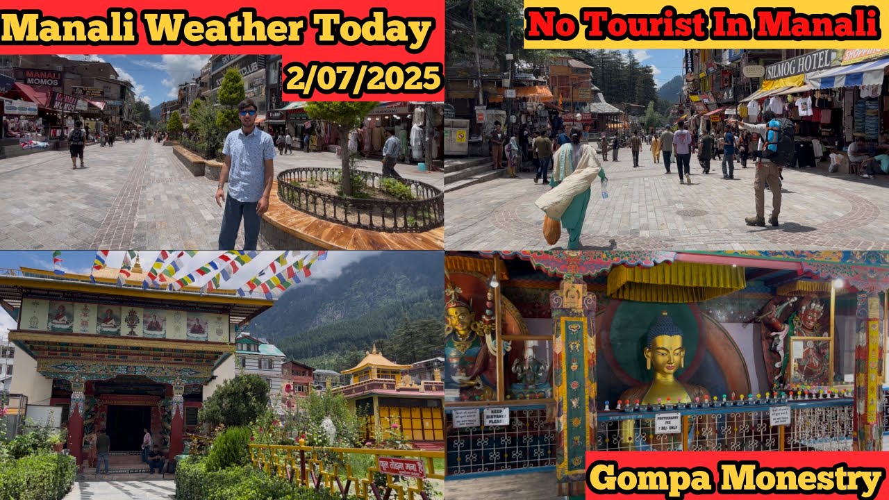 MANALI WEATHER TODAY || MANALI MALL ROAD LIVE UPDATE || LATEST CURRENT ...