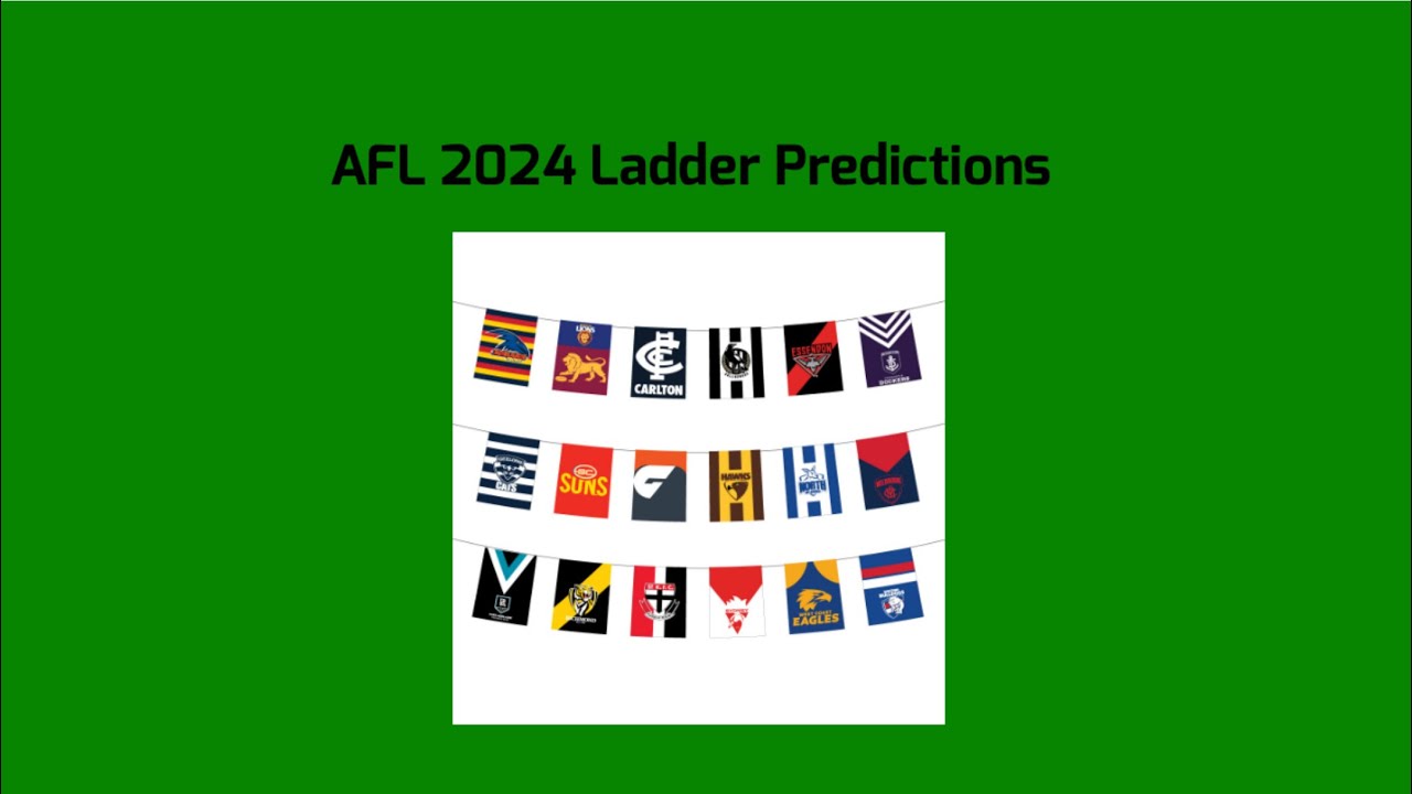 AFL 2024 Ladder Predictions - YouTube