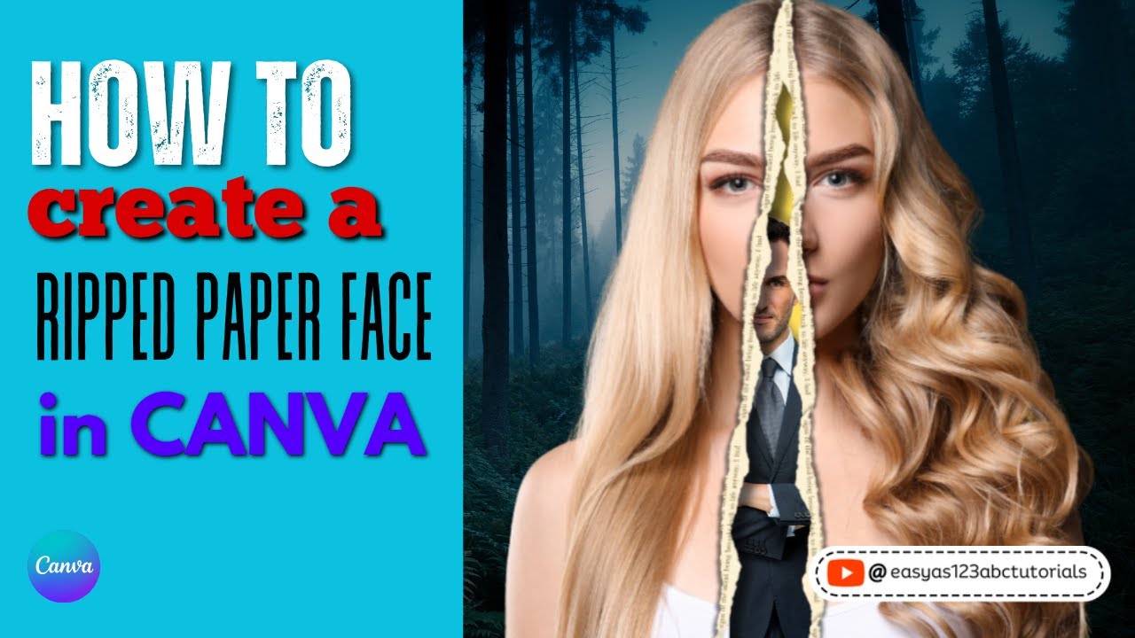How to Create a Ripped Paper Face in Canva Tutorial for Beginners Step ...