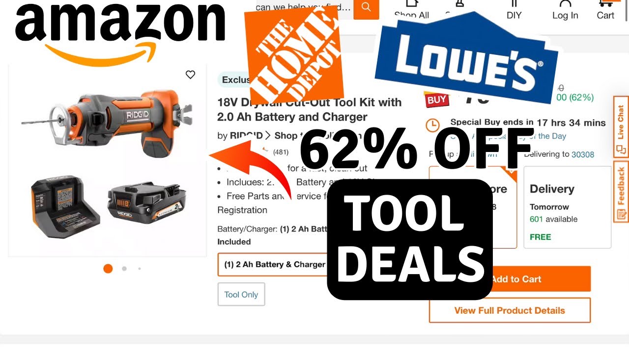 Tools Deals - Home Depot, Lowes, Amazon in 5 Minutes - YouTube