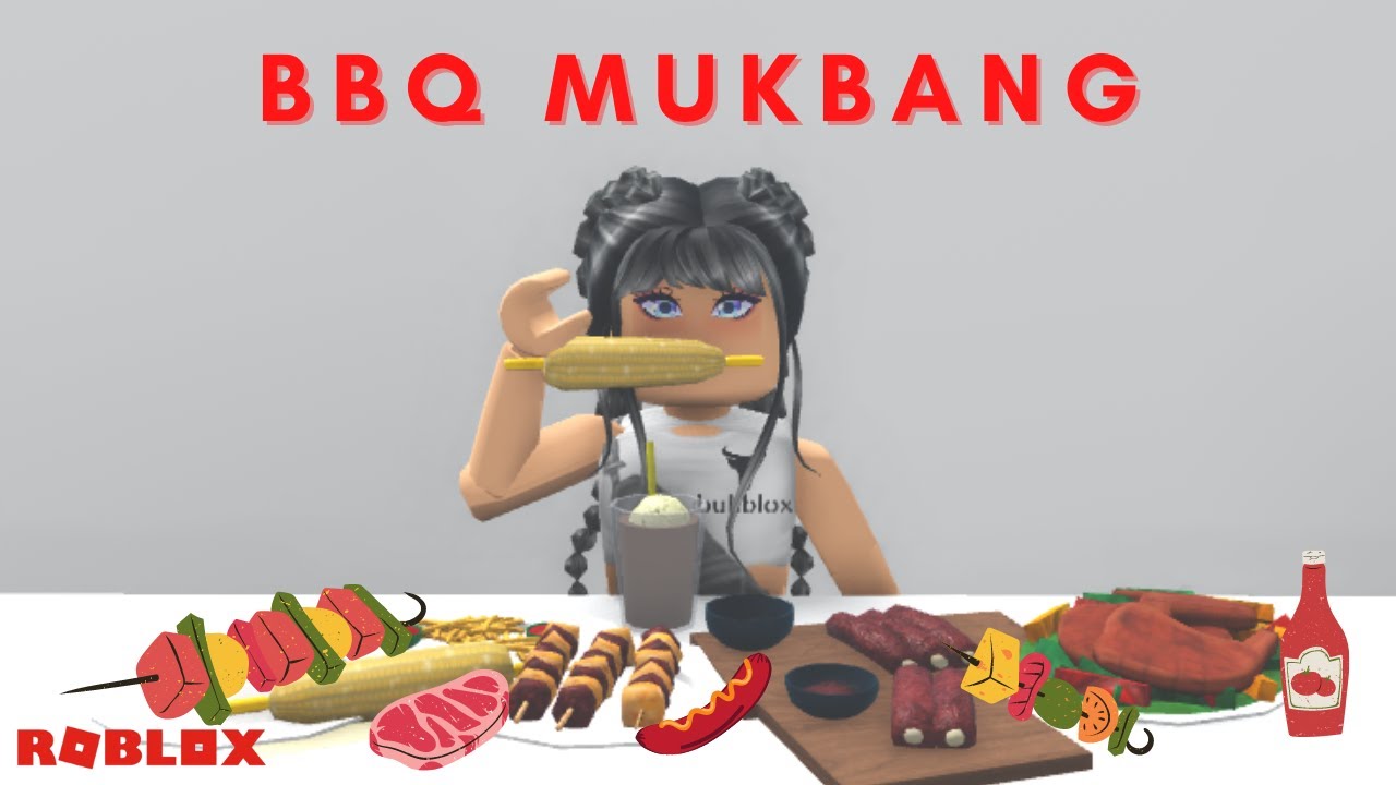 *ASMR MUKBANG* - MEGA BBQ feast- eating no talking!!😂 [bloxburg /roblox ...