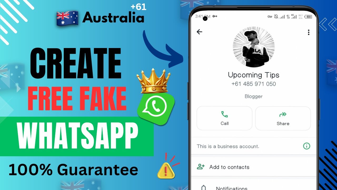 🇦🇺😱 how to create fake whatsapp account with fake number - YouTube