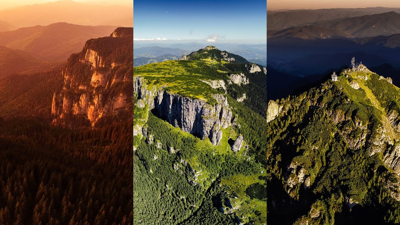 Munții Ceahlău (Ceahlău Mountains) în Zbor peste Munții României - YouTube